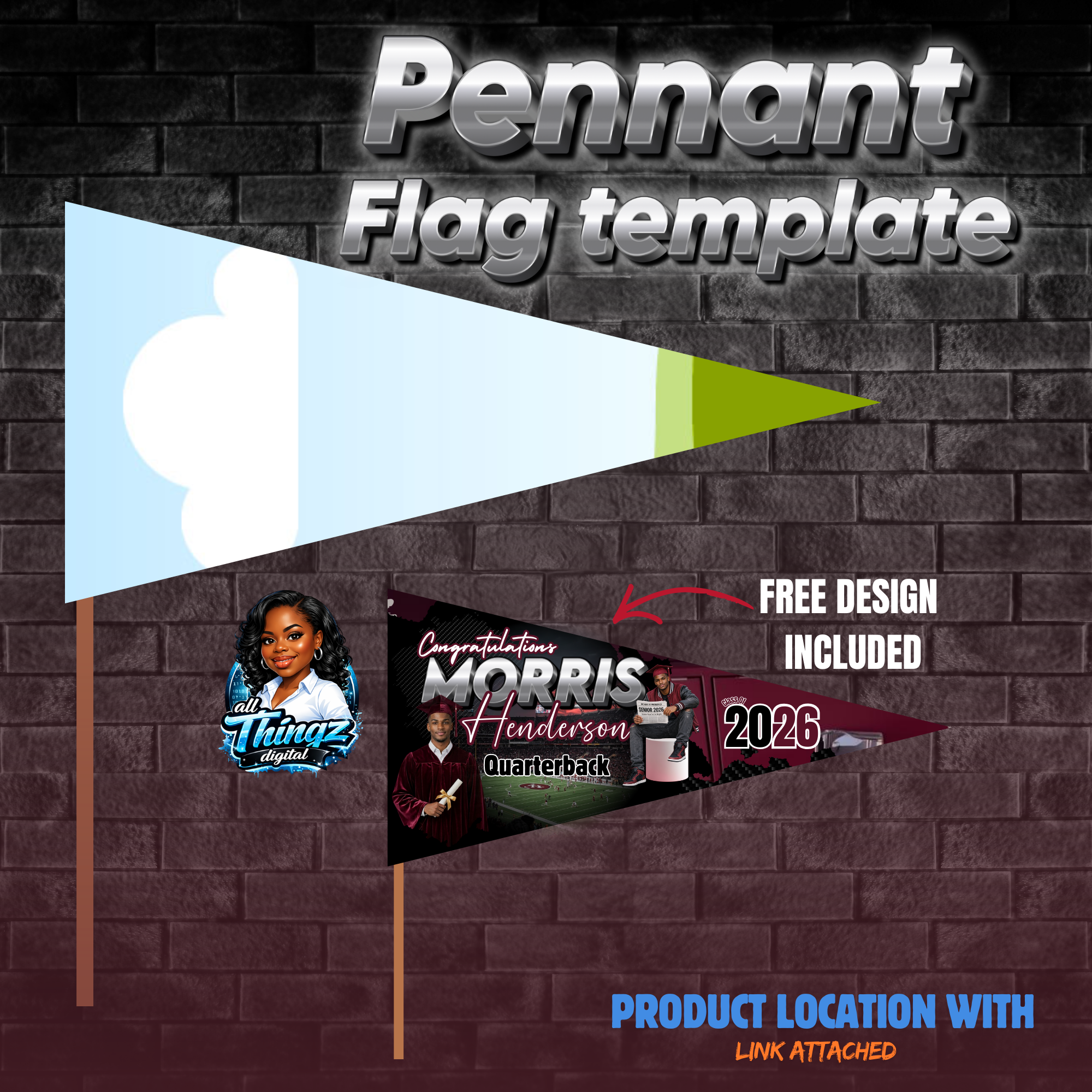 Pennant Flag Template – Princess Layla Boutique